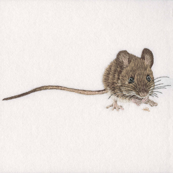 Wood Mouse Prints and Cards – The Bluebird Embroidery Company